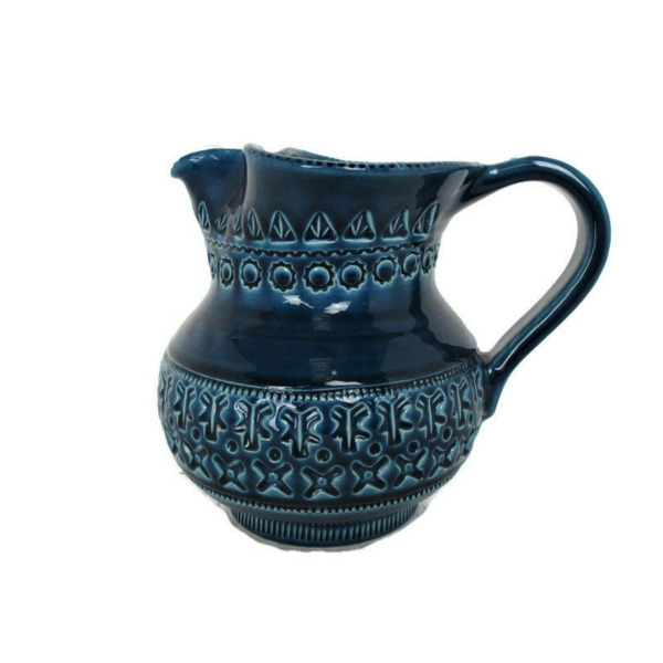 Rimini Blue Mid Century Bitossi Style Pitcher San Marino Hugo Rsm ...