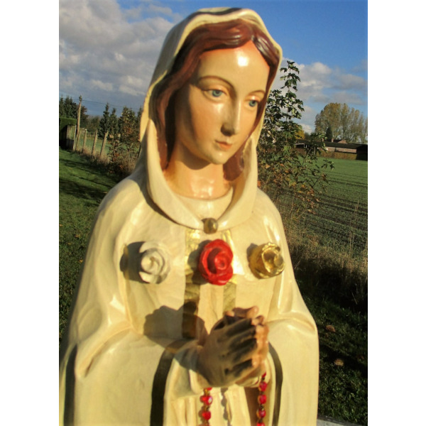 Large Authentic Statue Maria Rosa Mystica Montichiari 1987 Italian ...