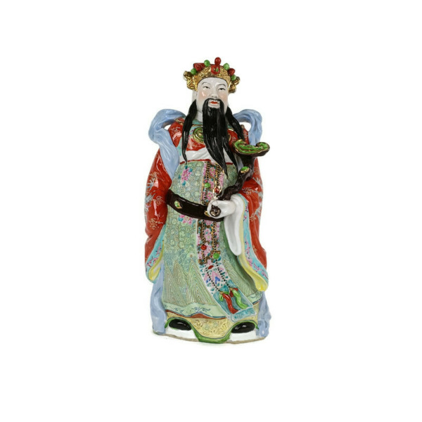 Porcelain Statue Chinese Lu Xing Good Fortune Lucky Symbol Fu Lu Shou ...