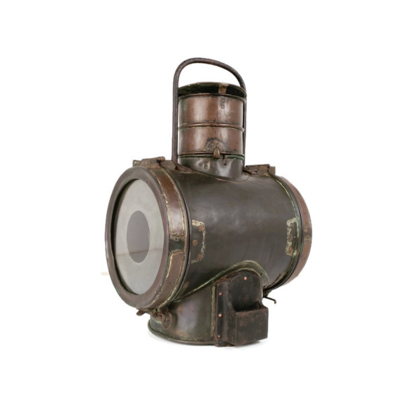 19th antique xl large train locomotive oil front lamp lantern headlight ...