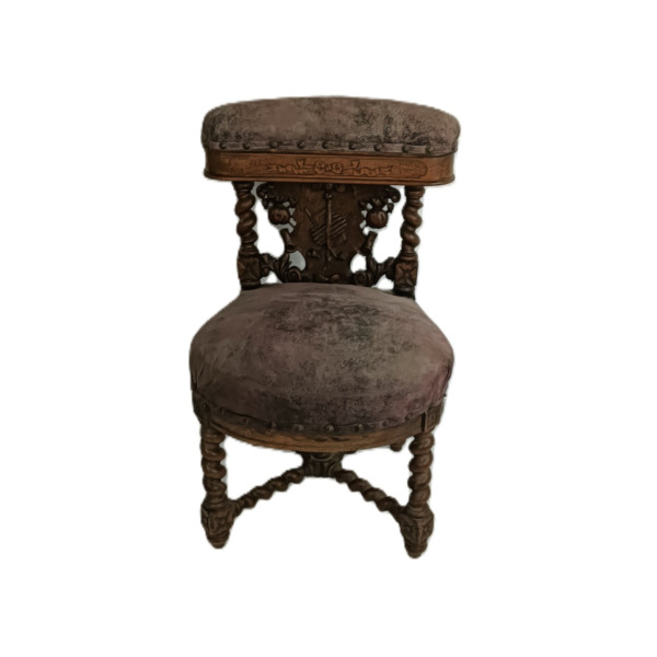 smoker chair antique Barley twist lounge chair empire style Fumeuse ...