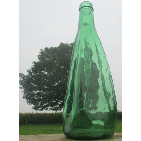 Large Viresa Green Glass Bottle Very Rare Decoration Wine Spanish ...